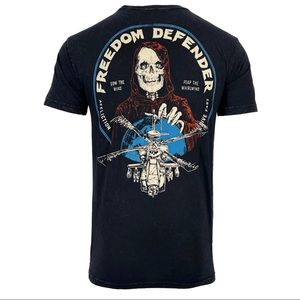 Affliction | Shirts | Affliction Mens Tshirt Fd Whirlwind Skull Biker ...